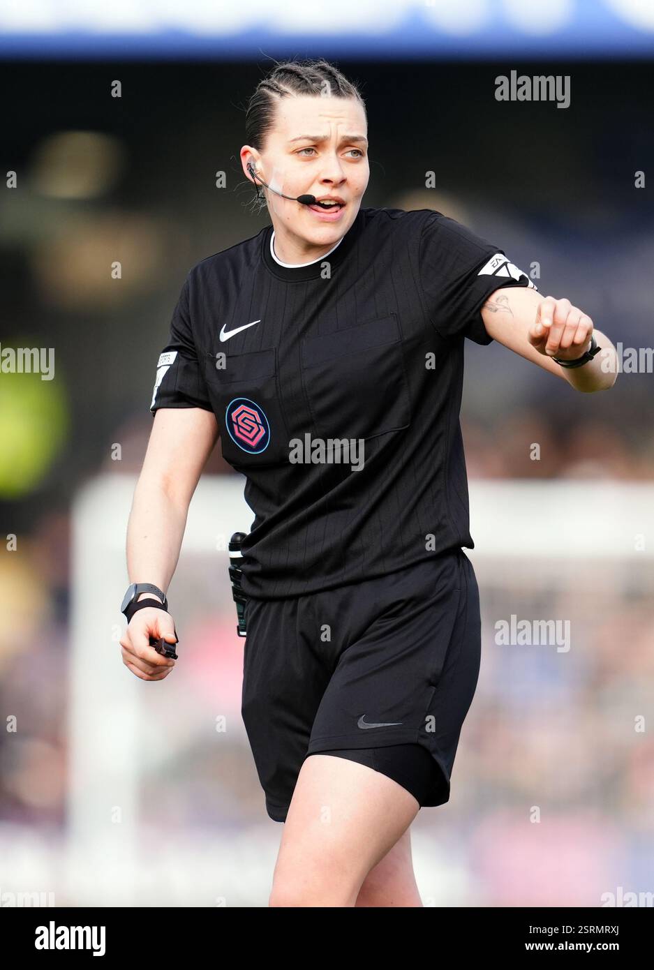 Referee Phoebe Cross during the Barclays Women's Super League match at ...