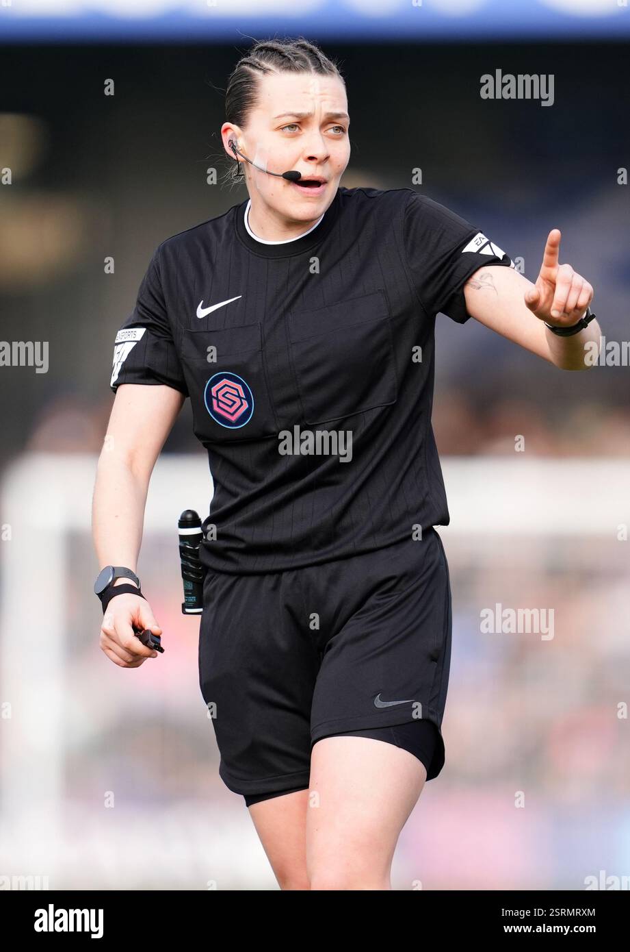 Referee Phoebe Cross during the Barclays Women's Super League match at ...