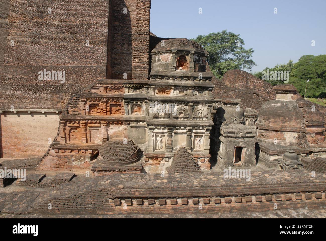 Main temple and stupa in Nalanda University, Nalanda, Bihar, India ...