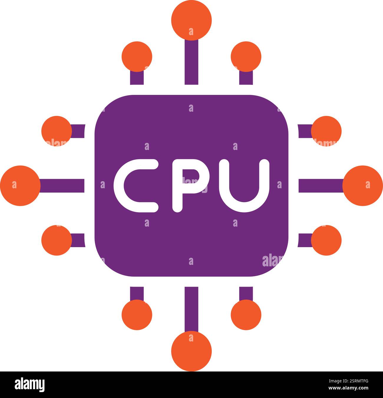 Cpu Vector Icon Design Illustration Stock Vector Image & Art - Alamy