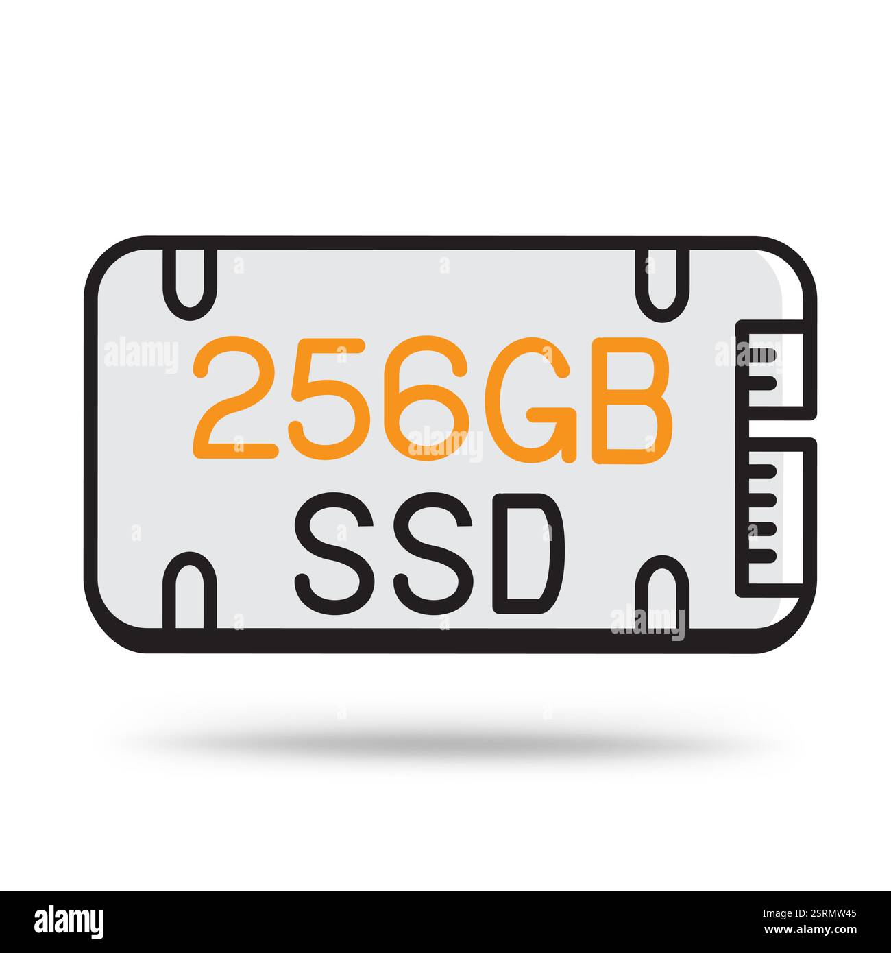 ssd 256 memory outline icon Stock Vector Image & Art - Alamy