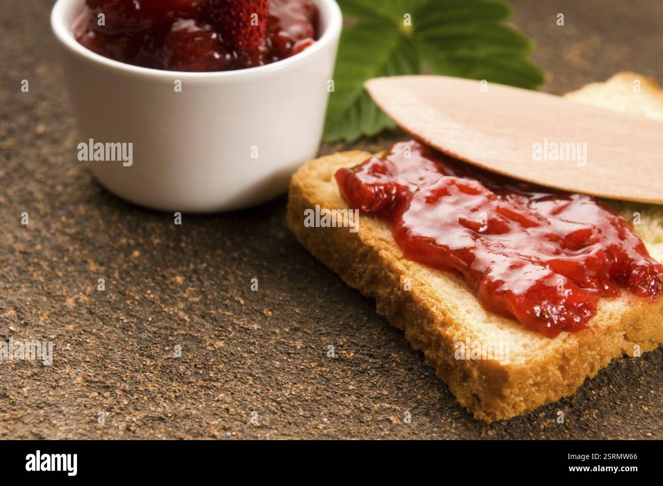 Wild strawberry jam with toast, POLAND Stock Photo - Alamy