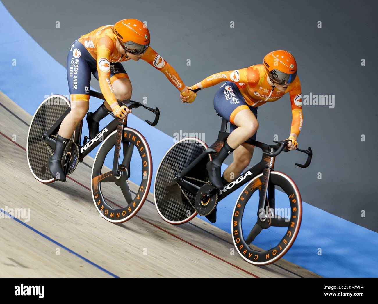 HEUSDEN-ZOLDER - Track cyclists Maike van der Duin and Lisa van Belle ...