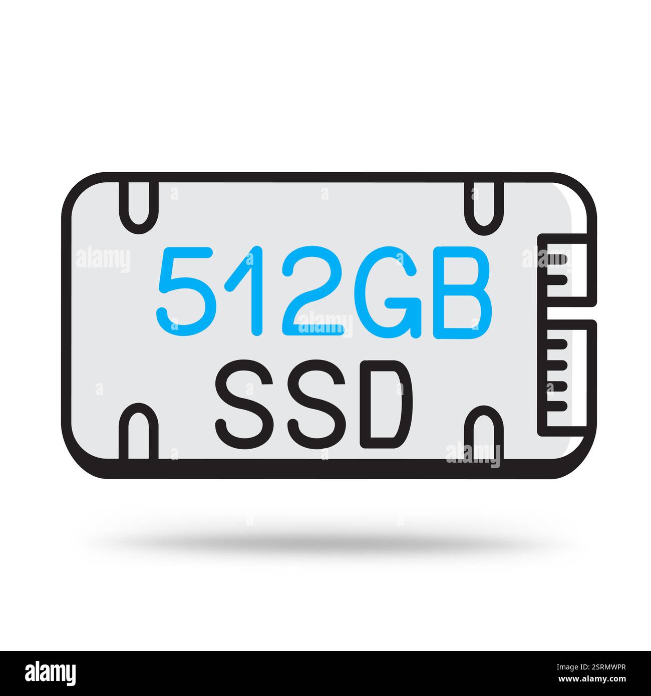 ssd 512 memory outline icon Stock Vector Image & Art - Alamy