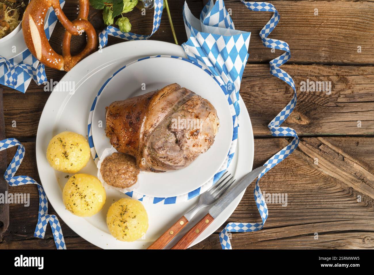 Schweinshaxe - pork knuckle on Bavarian Stock Photo - Alamy