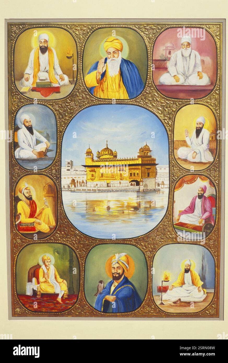 Sikh 10 avatar Guru Paper Paint Stock Photo - Alamy