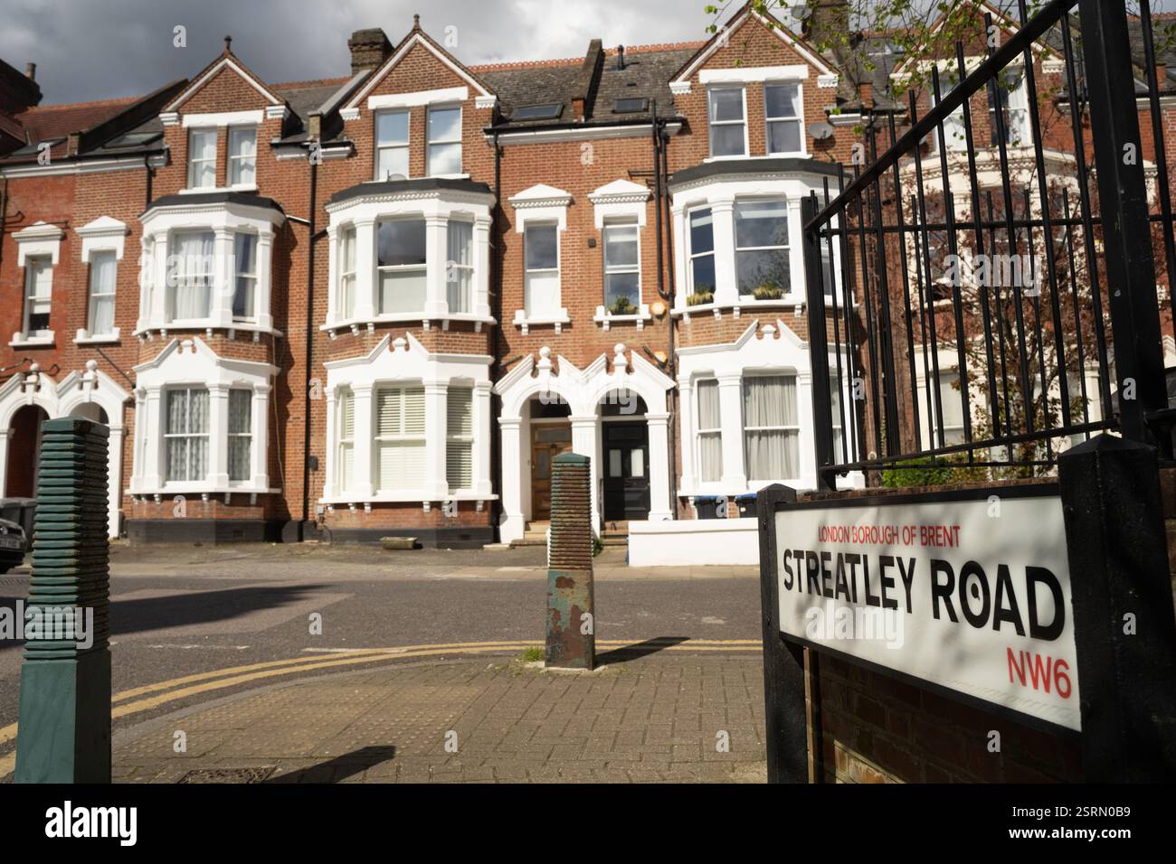Street view of Streatley Road, London Borough of Brent, NW6. Typical ...