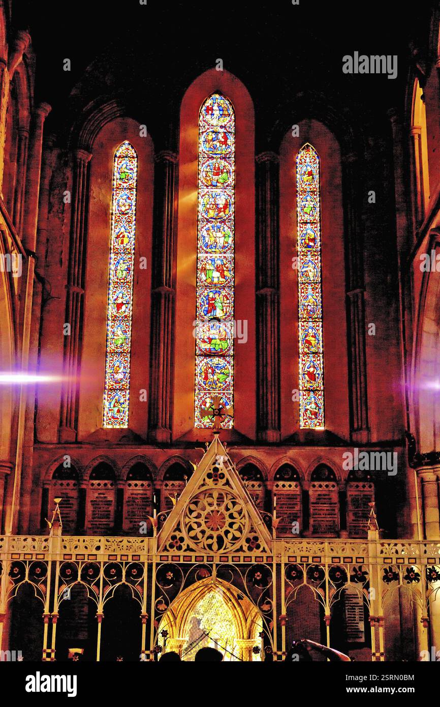 Afghan Church interior stained glass, Colaba, Mumbai, Maharashtra ...
