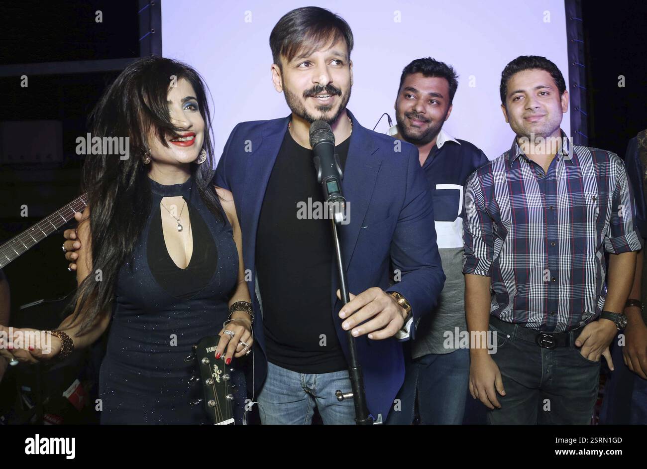 Bollywood actor Vivek Oberoi with playback singer Shibani Kashyap at ...