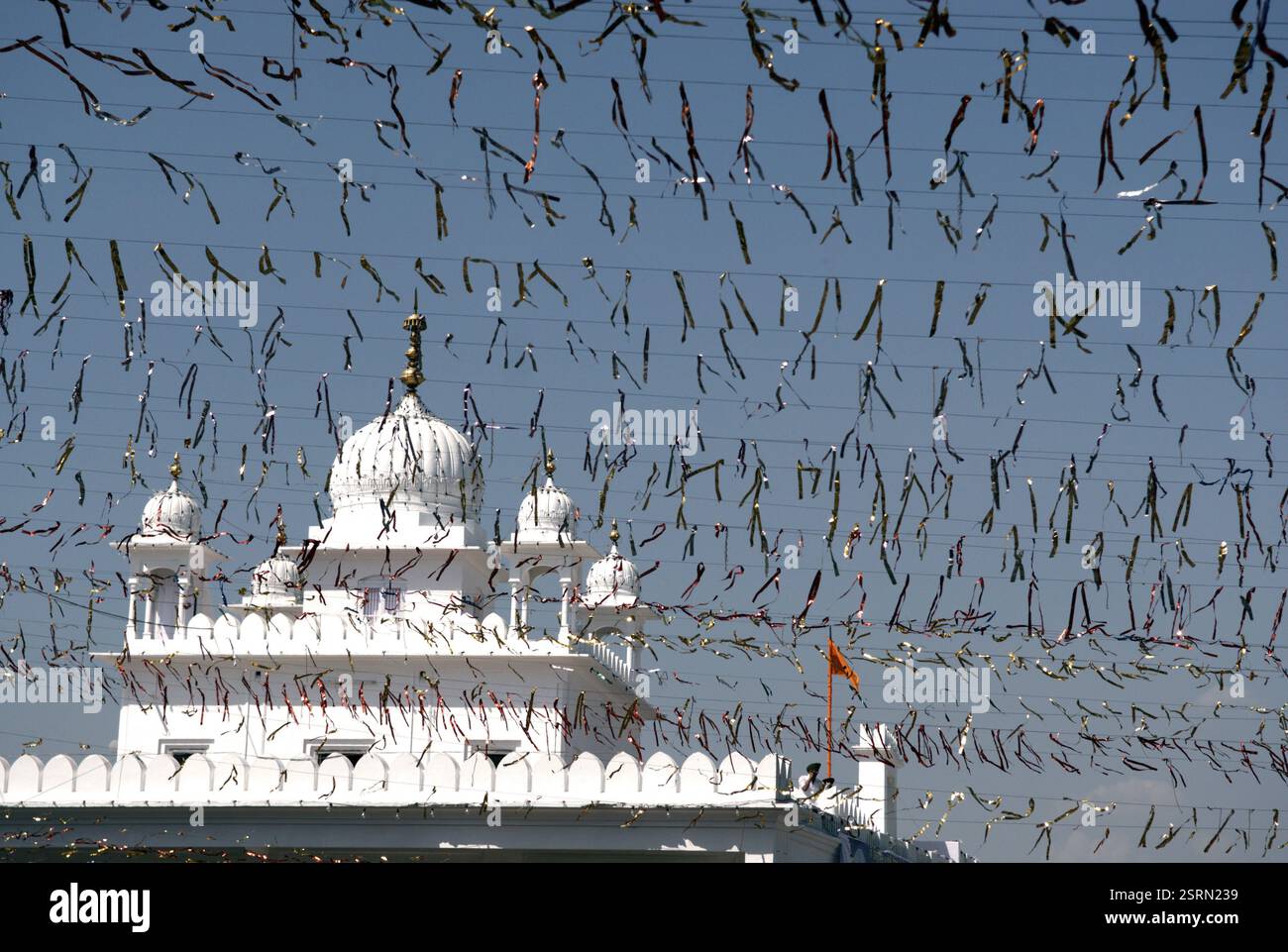 Decorated gurudwara takht sri keshgarh sahib during Hola Mohalla festival, Anandpur, Punjab ...