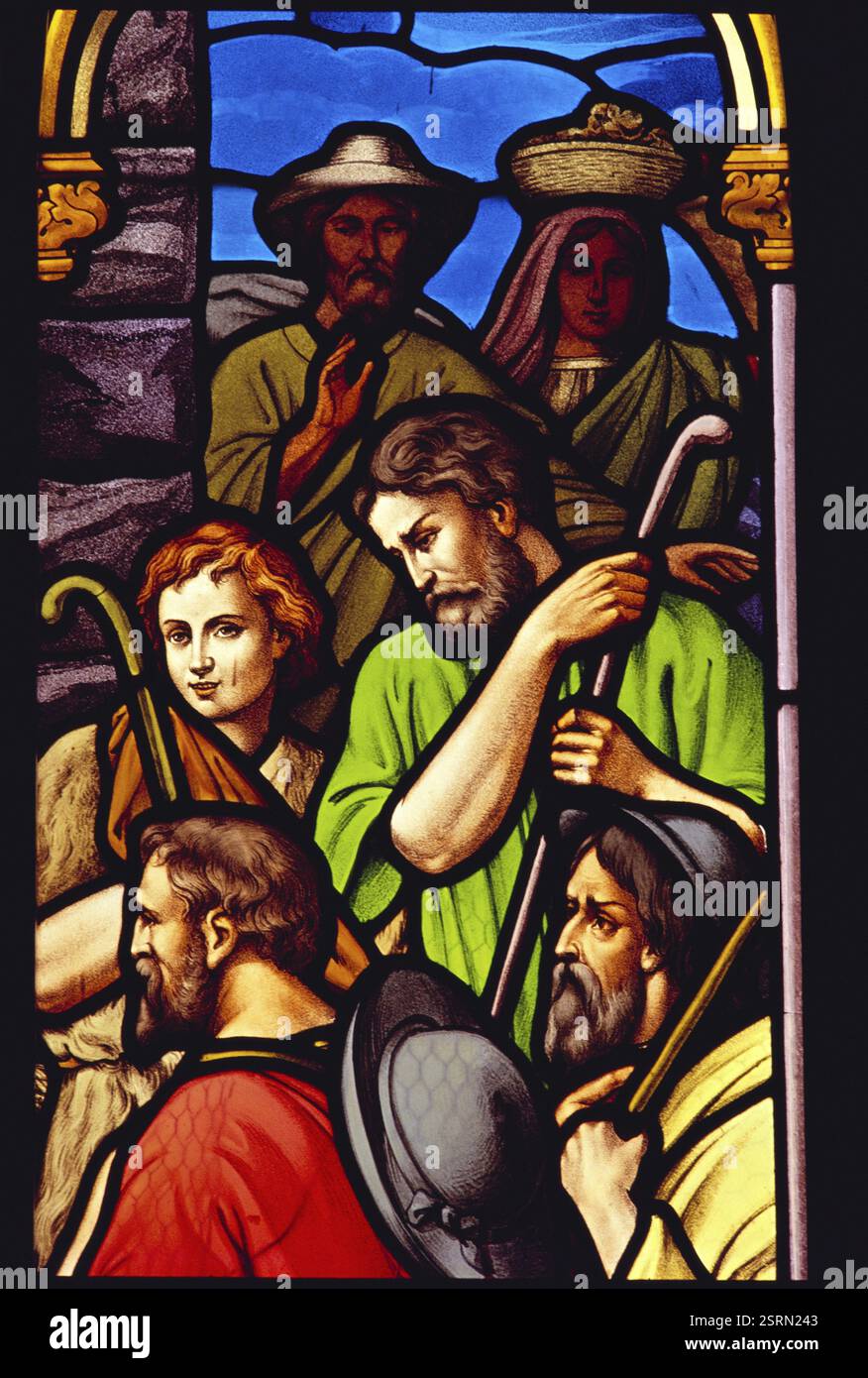 Stained glass in All Saints church, Connor, Tamil Nadu, India, Asia ...
