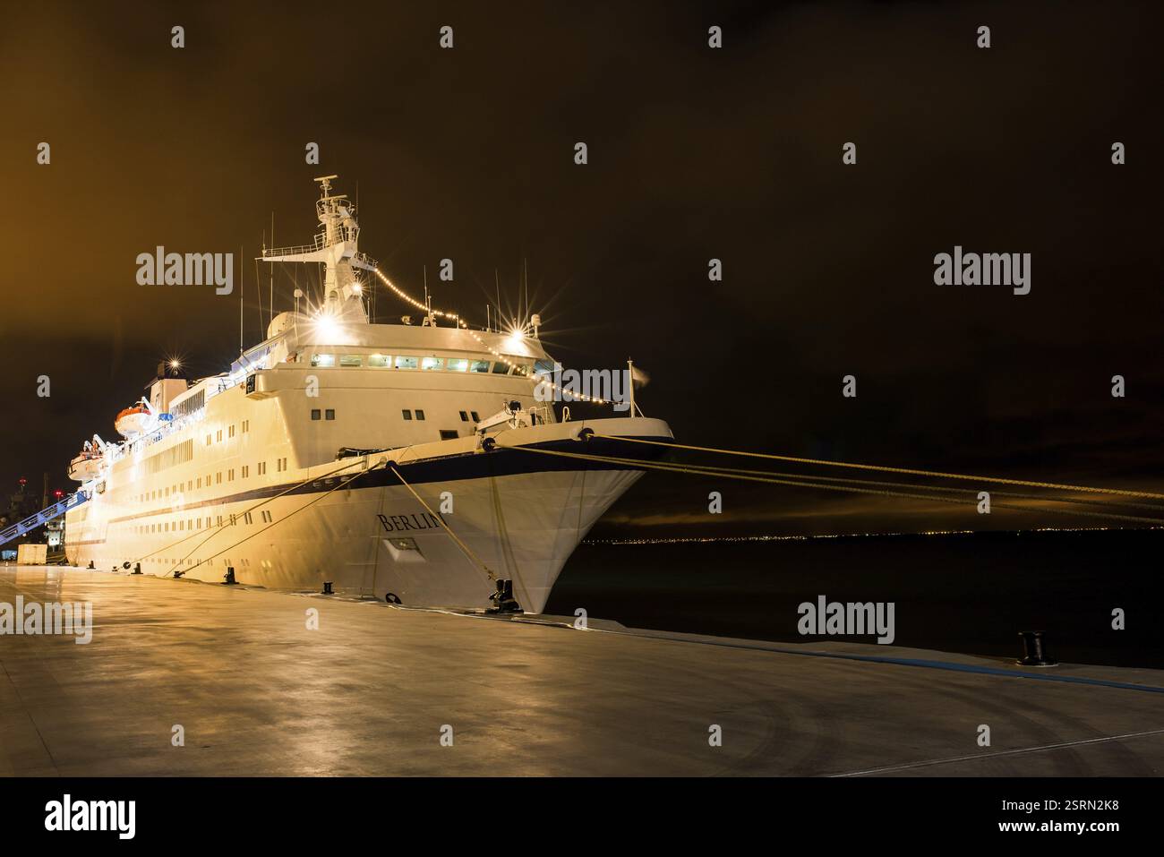 Cruise ship at night Stock Photo - Alamy