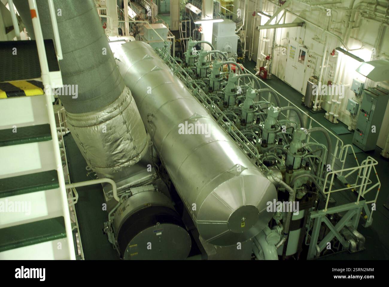 Two stroke large marine diesel engine used for propulsion of merchant ...