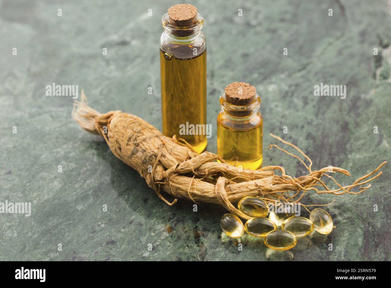 Extract of ginseng root Stock Photo - Alamy