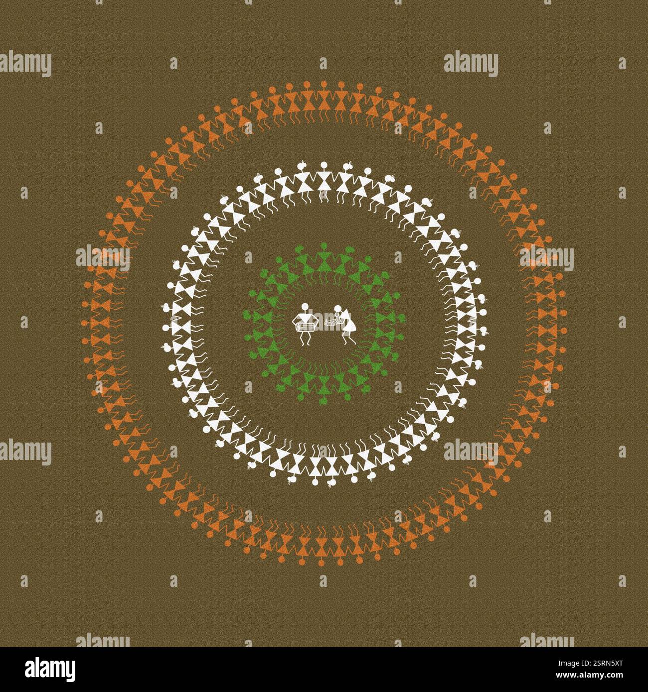Warli painting tarpa dance India Asia Stock Photo - Alamy