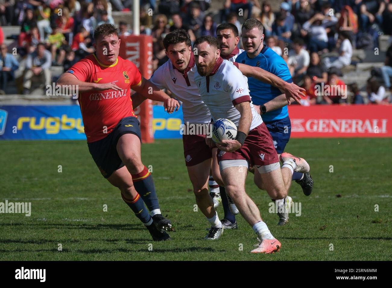 Players of Georgia during Rugby Europe Championship match between Spain ...