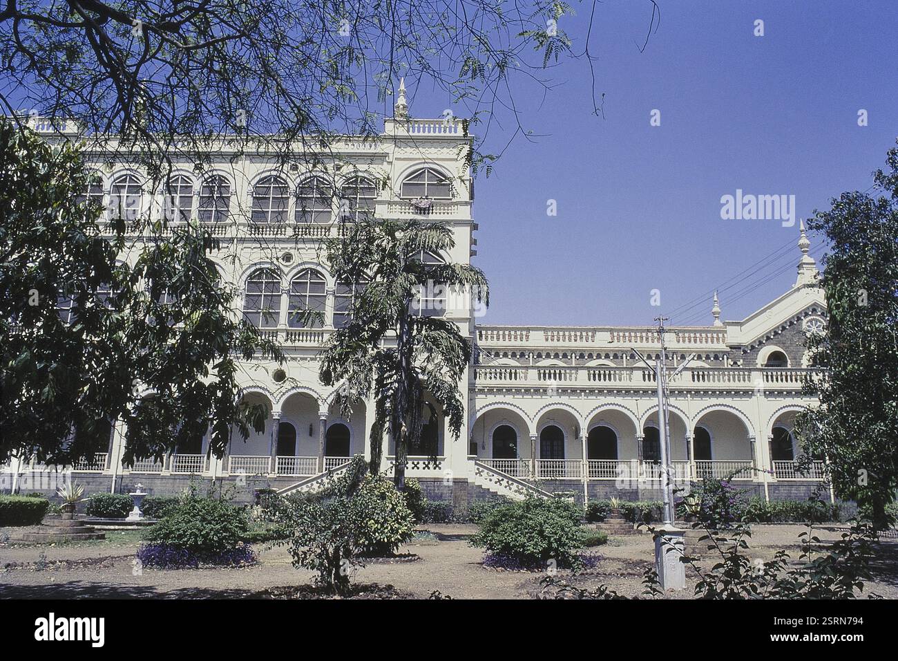 Exterior view of Aga Khan Palace, Pune, Maharashtra, India, Asia Stock ...