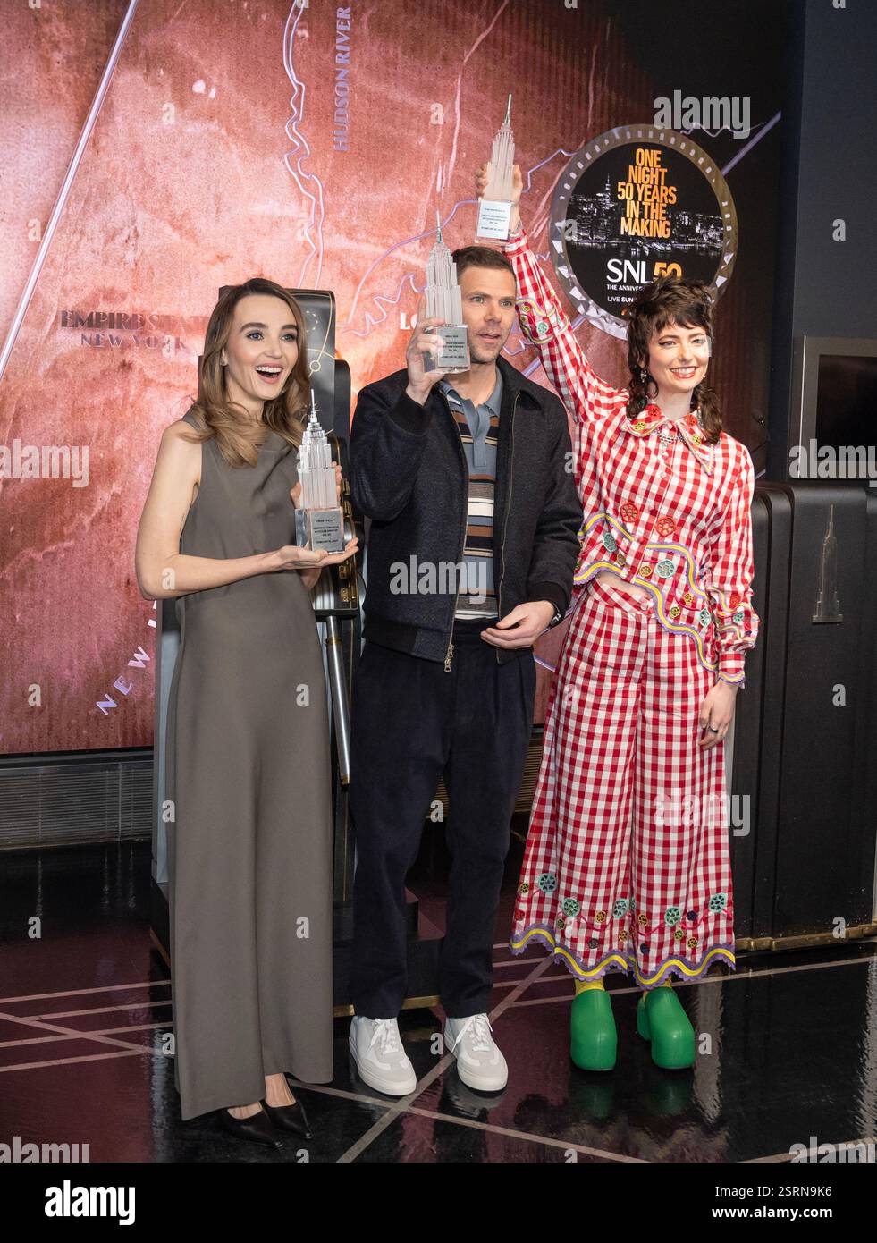 Saturday Night Live cast members Chloe Fineman, Mikey Day, Sarah ...