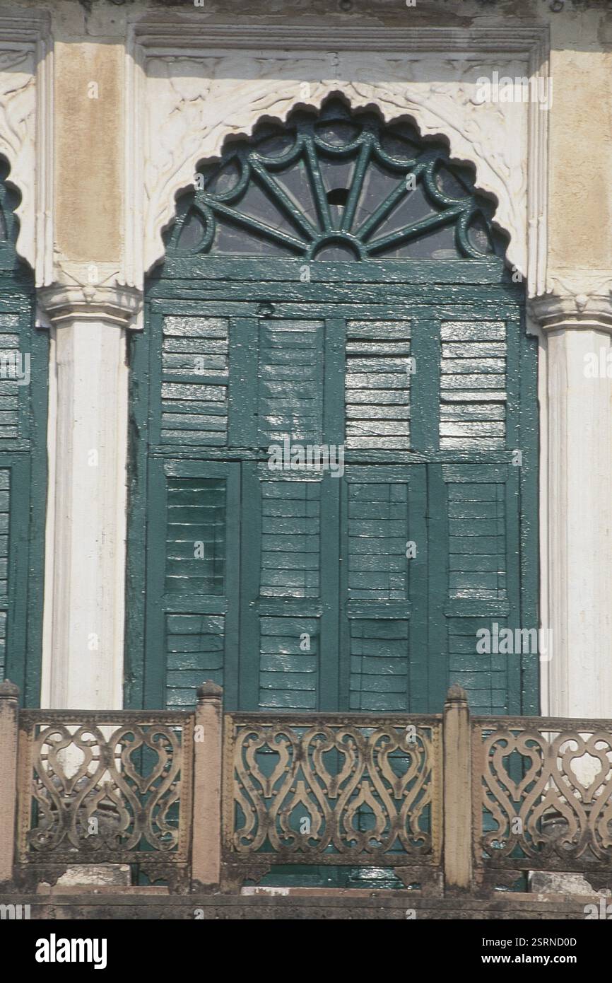 Gallery and door, museum, Ramnagar Fort, Varanasi, Uttar Pradesh, India ...