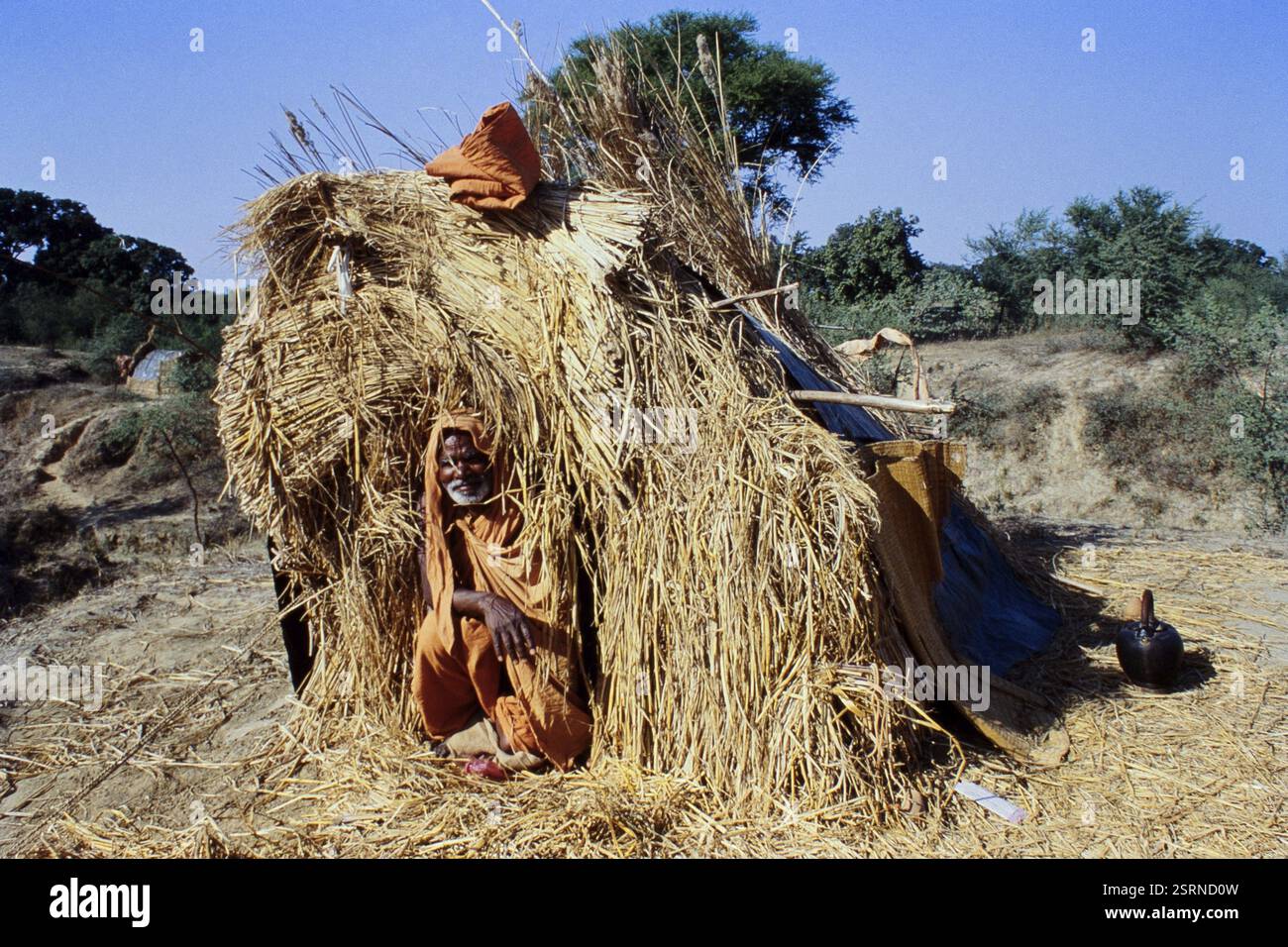 Hut of priest at Kumbh fair, India, Asia Stock Photo - Alamy
