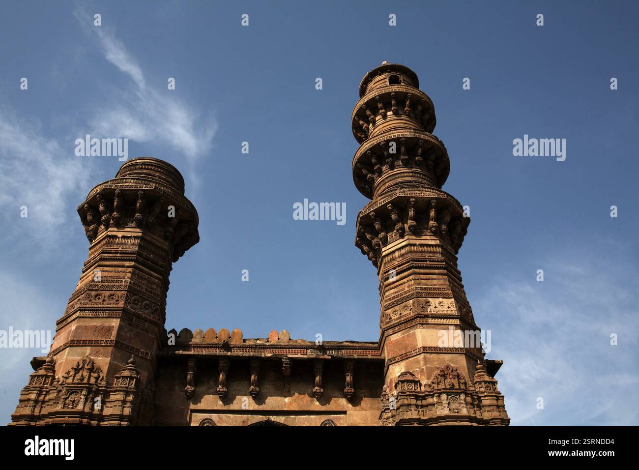 Five hundred seventy one year old shaking minarets of Bibiji mosque in ...