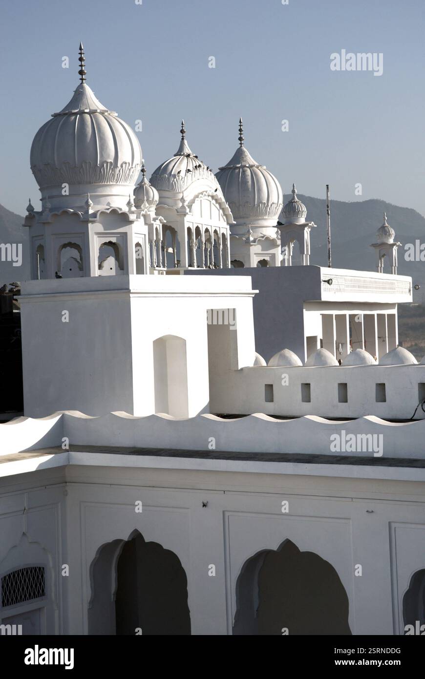 Entrance of gurudwara anandgarh sahib during Hola Mohalla festival, Anandpur Sahib, Punjab ...