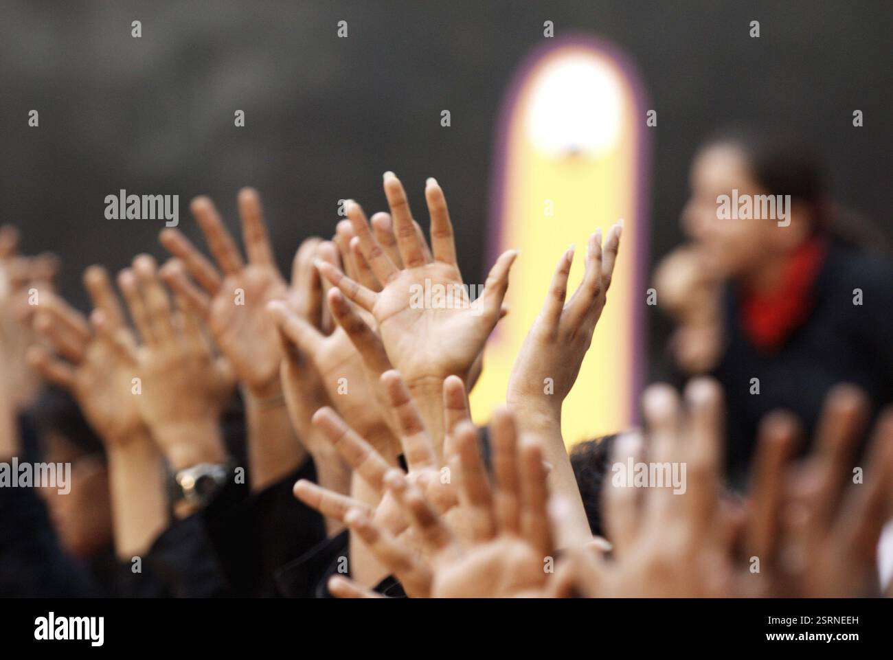 Group of street play activist perform street play part of voting ...