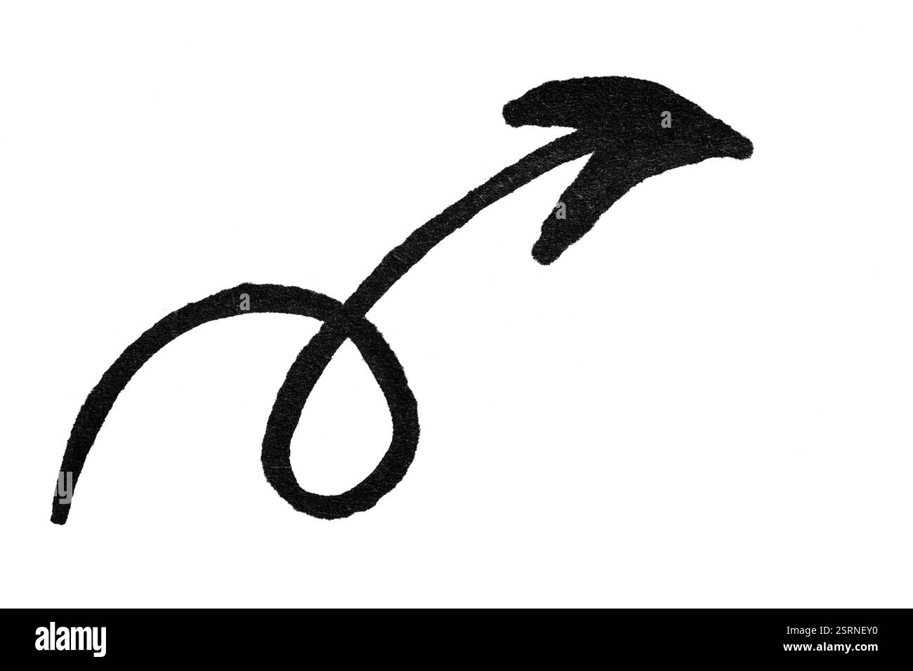 Hand drawn arrow isolated on white background Stock Photo - Alamy