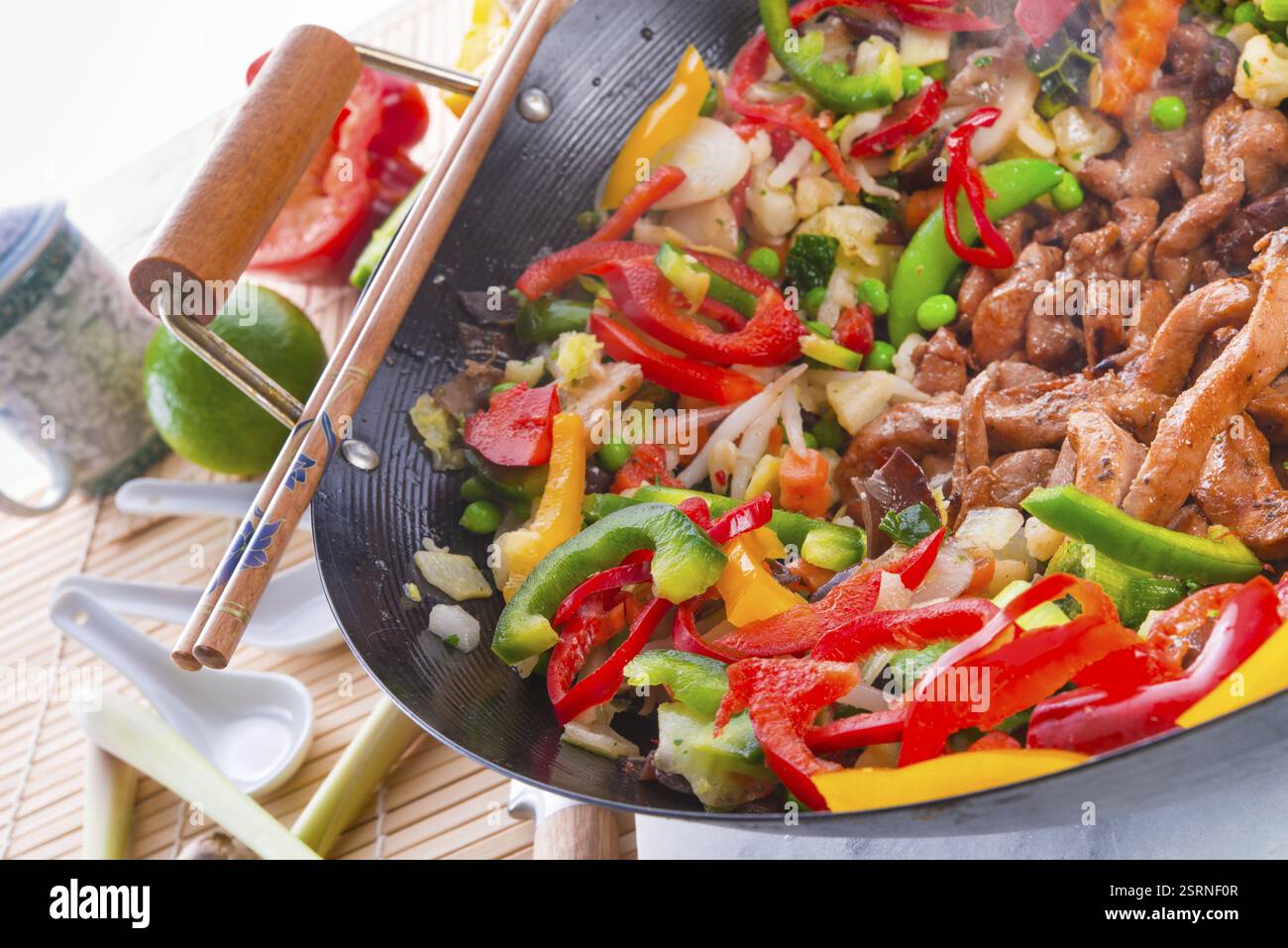 Wok frying pan Stock Photo - Alamy