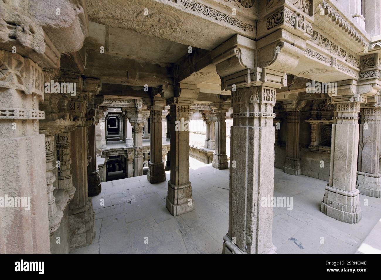 Step well Adalaj Vav Ahmedabad Gandhi Nagar Gujarat India Asia Stock ...