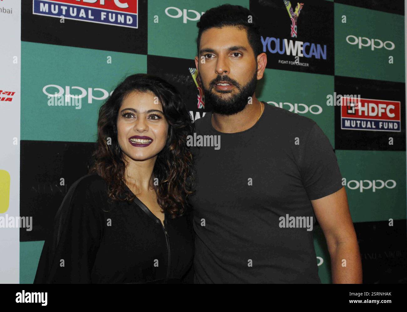 Indian cricket player Yuvraj Singh Bollywood actor Kajol launch ...