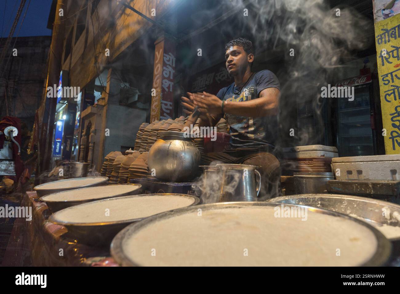 Lassi shop, varanasi, uttar pradesh, india, asia Stock Photo - Alamy