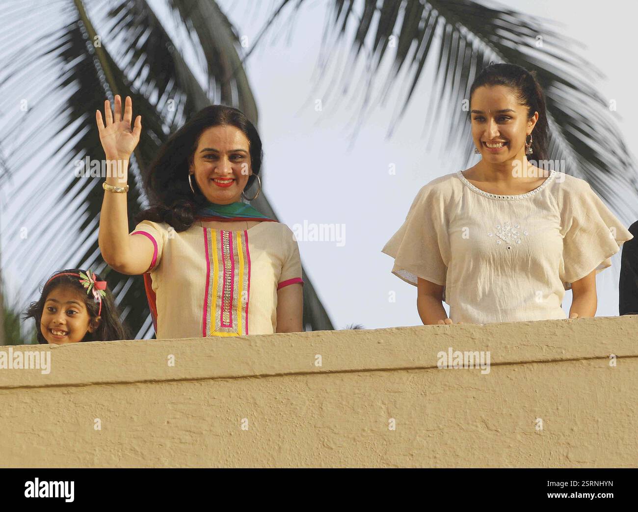 Bollywood actor Shraddha Kapoor along her aunt and actor Padmini ...