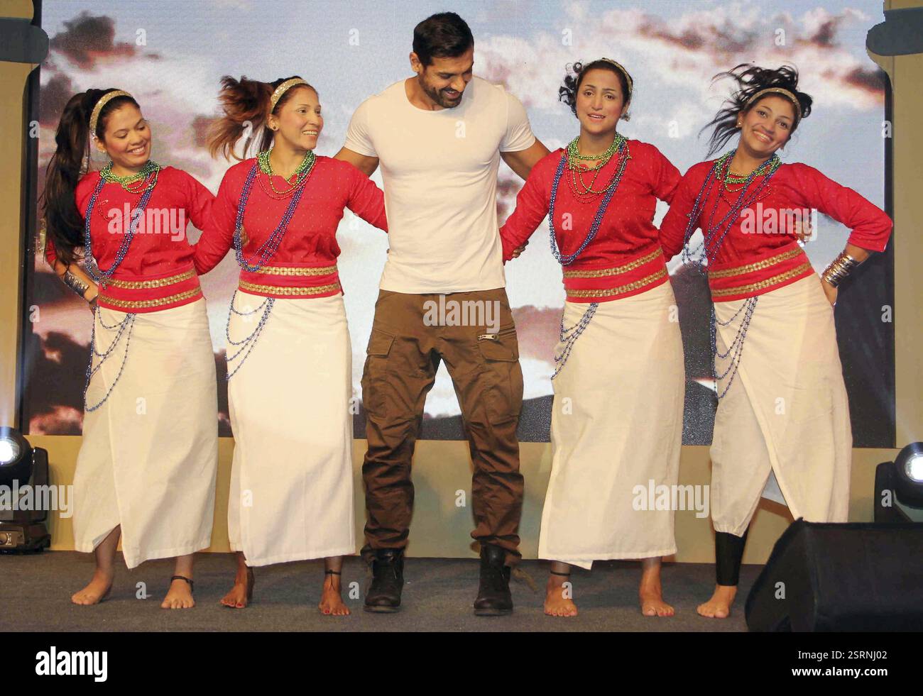 Bollywood actor John Abraham swings traditional dancers from the North ...