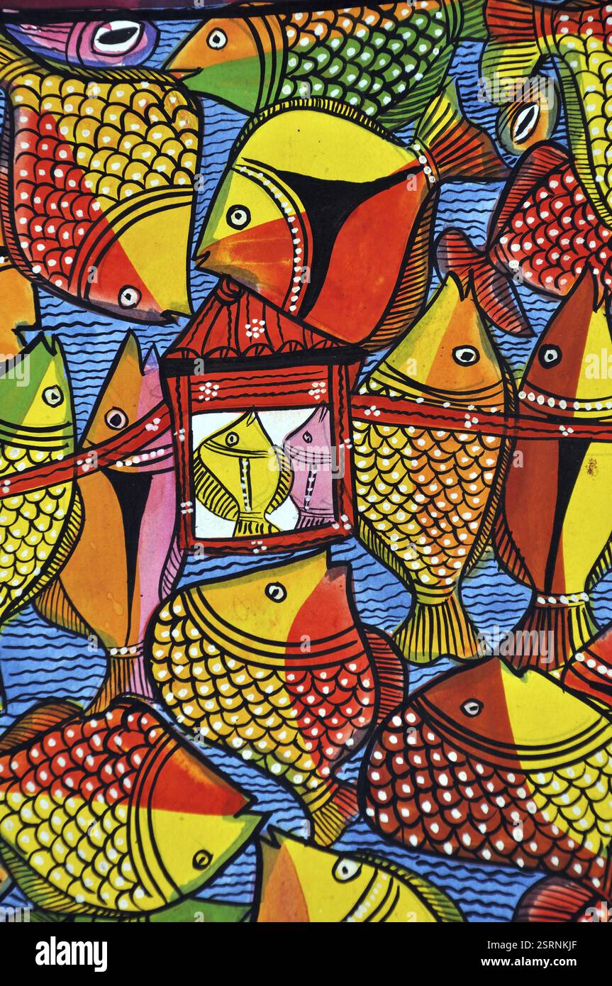 Pattachitra painting, kolkata, west bengal, india, asia Stock Photo - Alamy