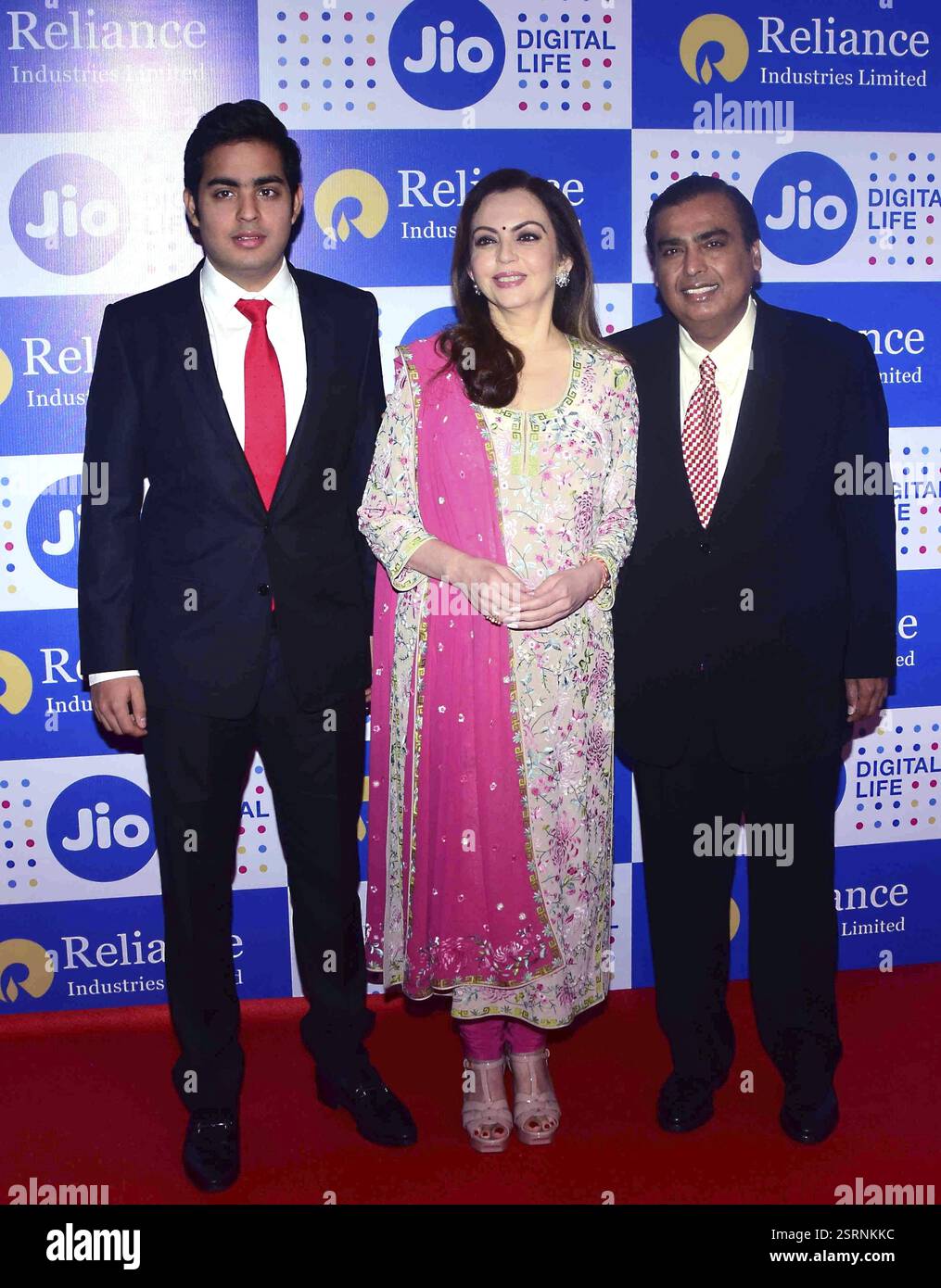 Reliance Industries Limited Chairman Mukesh Ambani Nita Ambani Akash Ambani Annual General ...