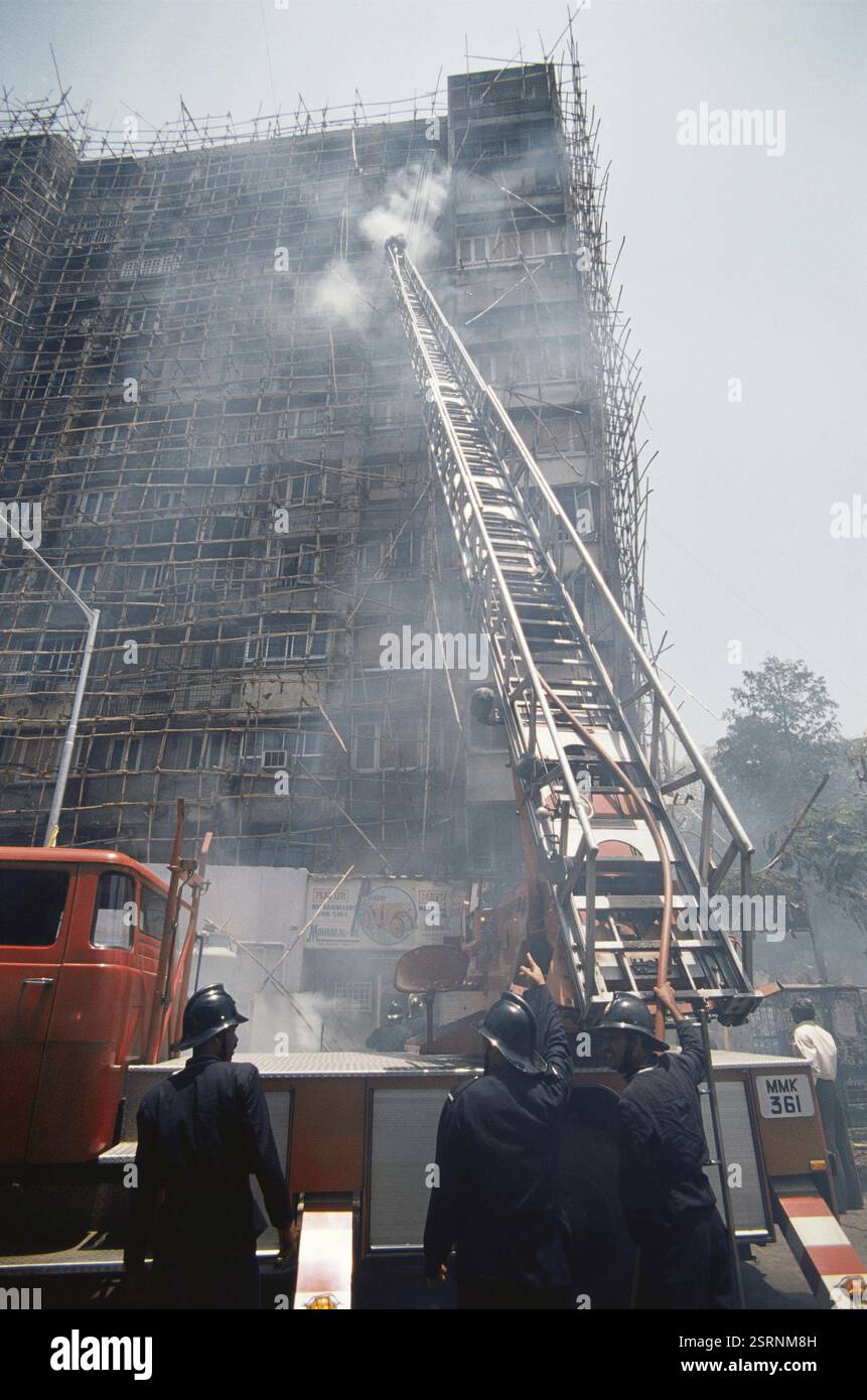 Fire fighting ladder, Bombay Mumbai, Maharashtra, India, Asia Stock ...