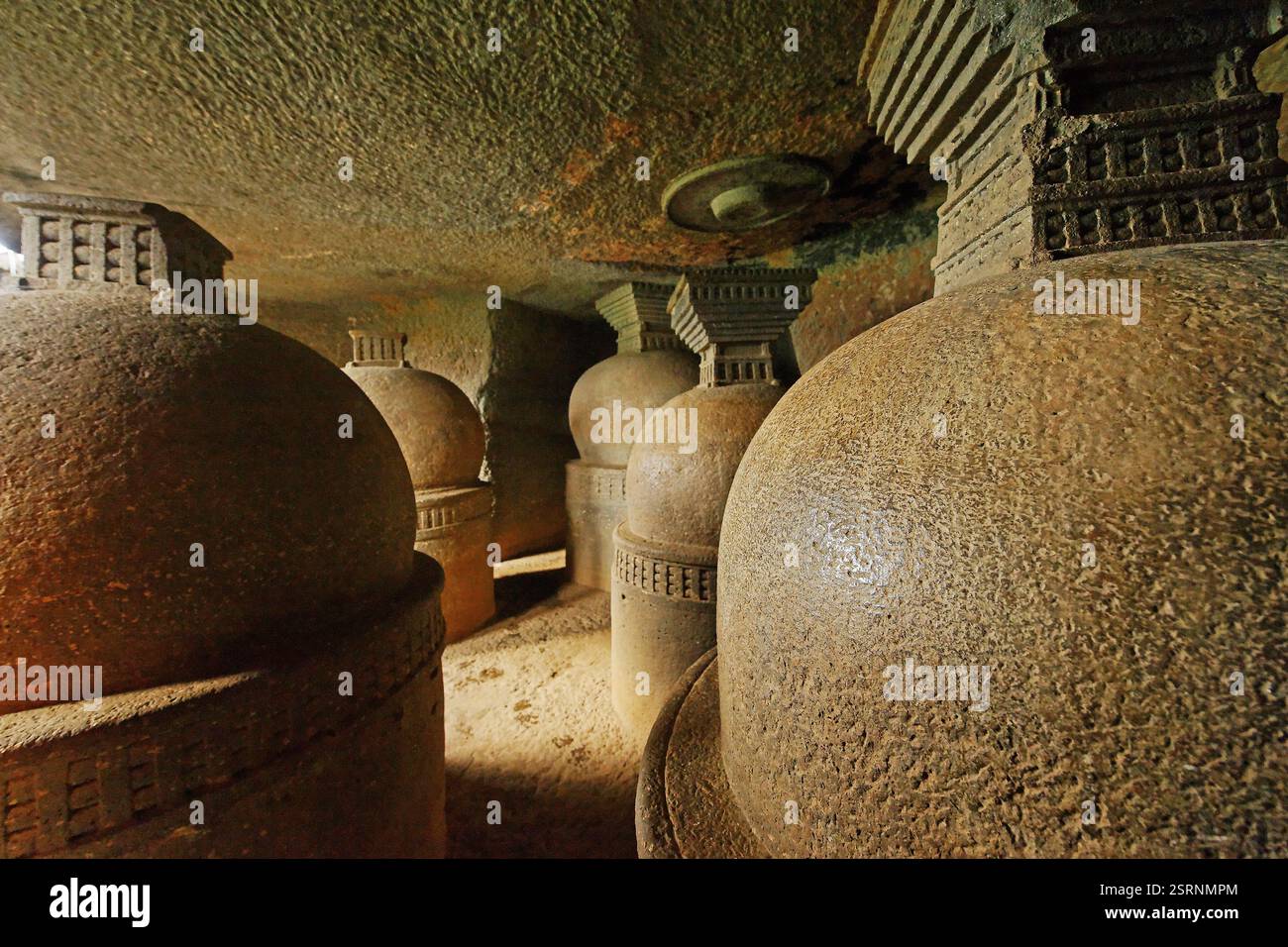 Buddhist stupa in Bhaja caves in 2nd century B.C ., Lonavala ...