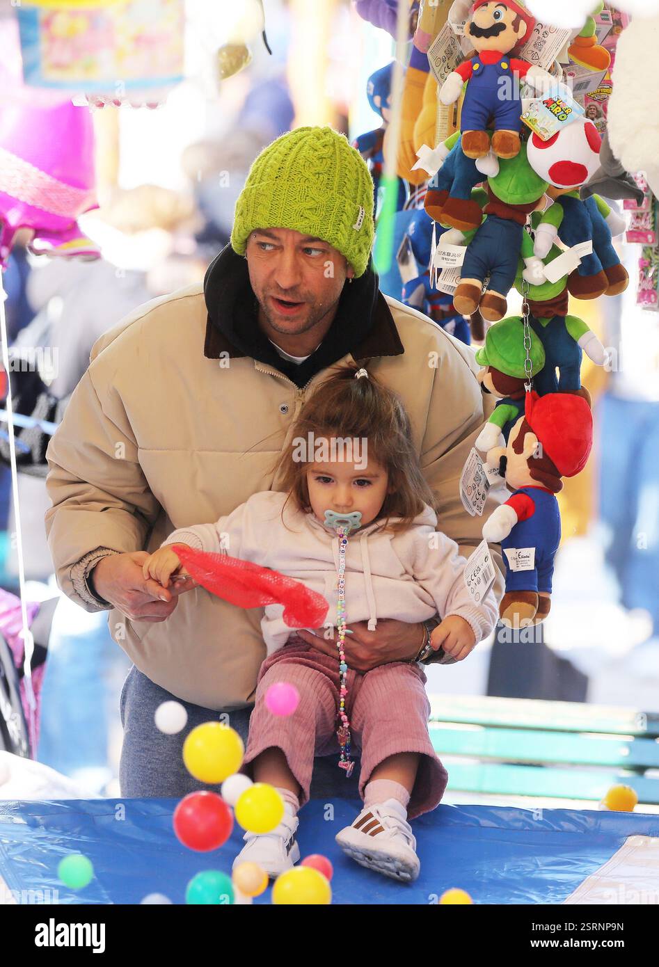 Nina Zilli walks in Sempione Park with her partner Daniele Lazzarin and ...