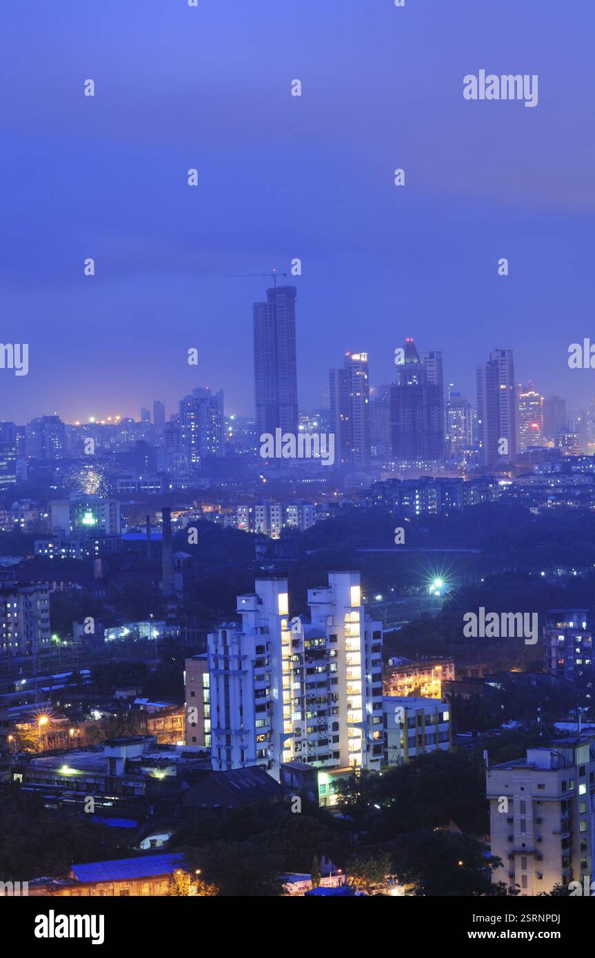 Aerial view of dadar with parel lalbaug, Bombay Mumbai, Maharashtra ...