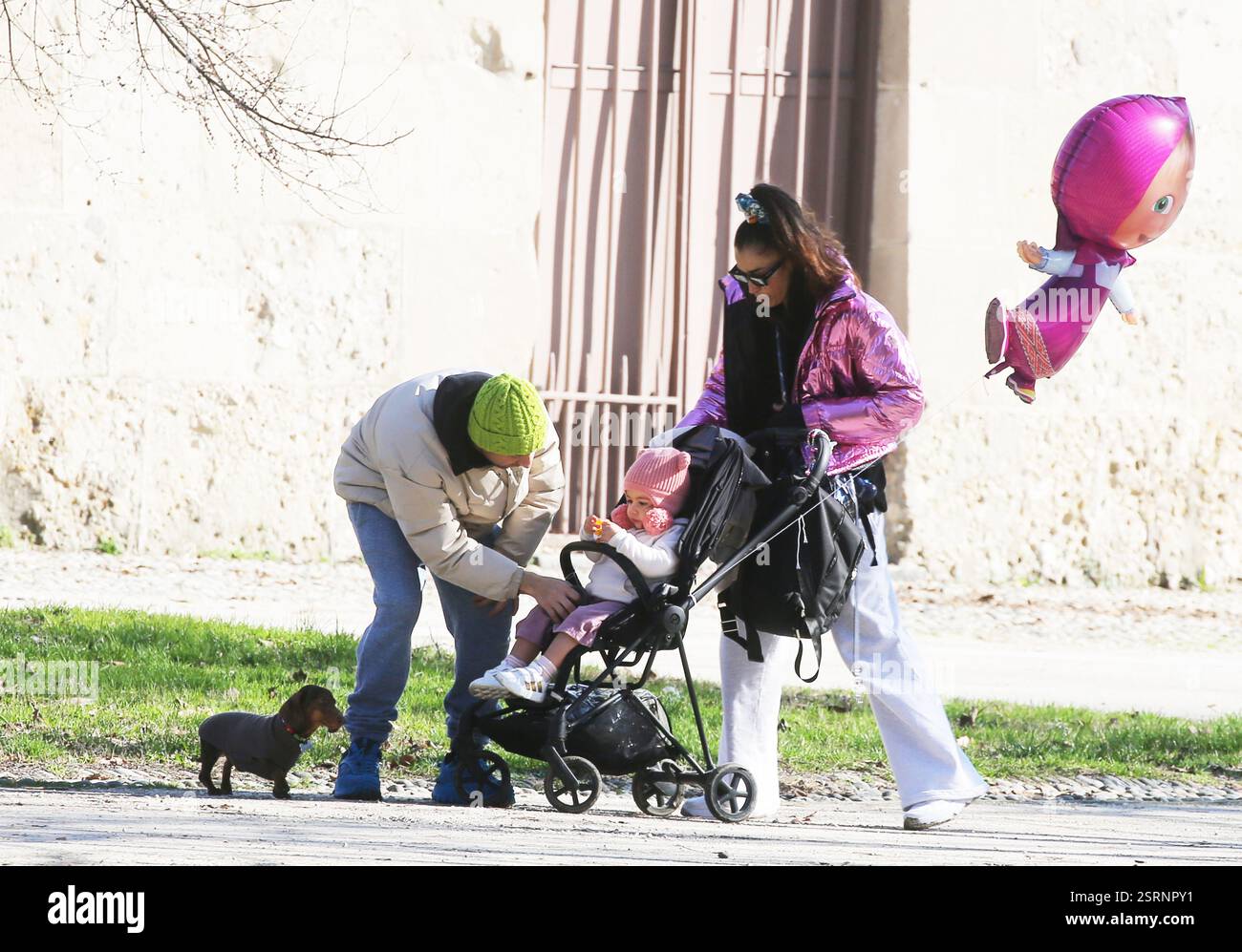 Nina Zilli walks in Sempione Park with her partner Daniele Lazzarin and ...