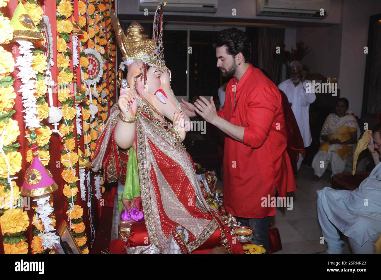 Bollywood actor Neil Nitin Mukesh before leaving for immersion on the ...