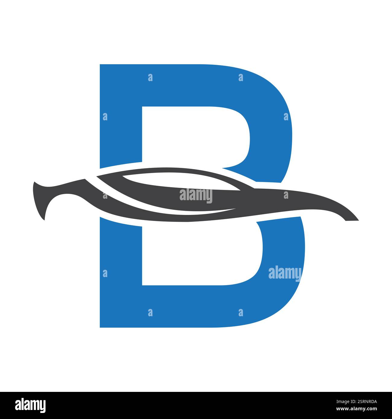Initial Letter B Automotive Logo Design Concept With Car Symbol Vector ...