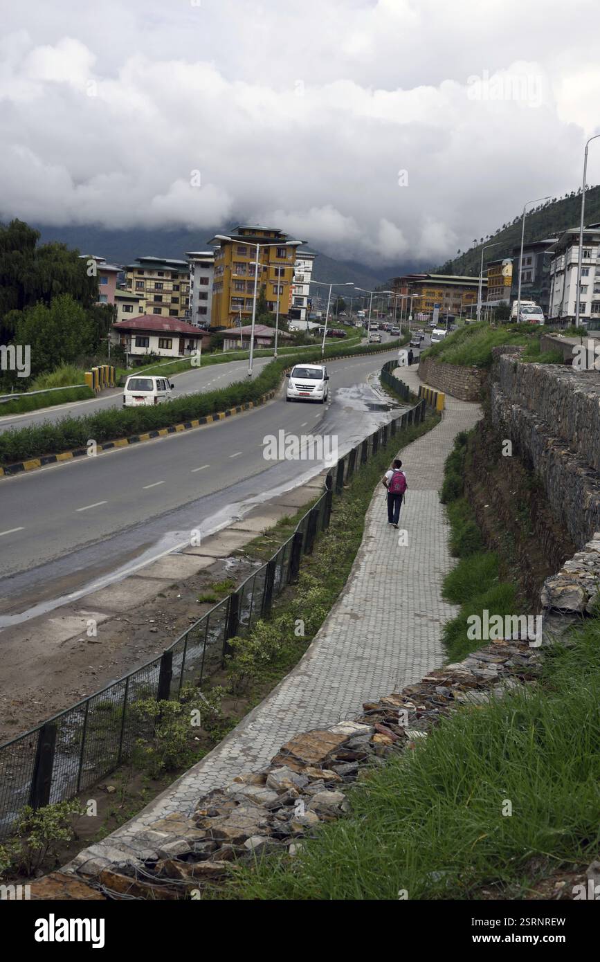 Aerial, view, capital, city, Thimphu, Bhutan, Asia Stock Photo - Alamy