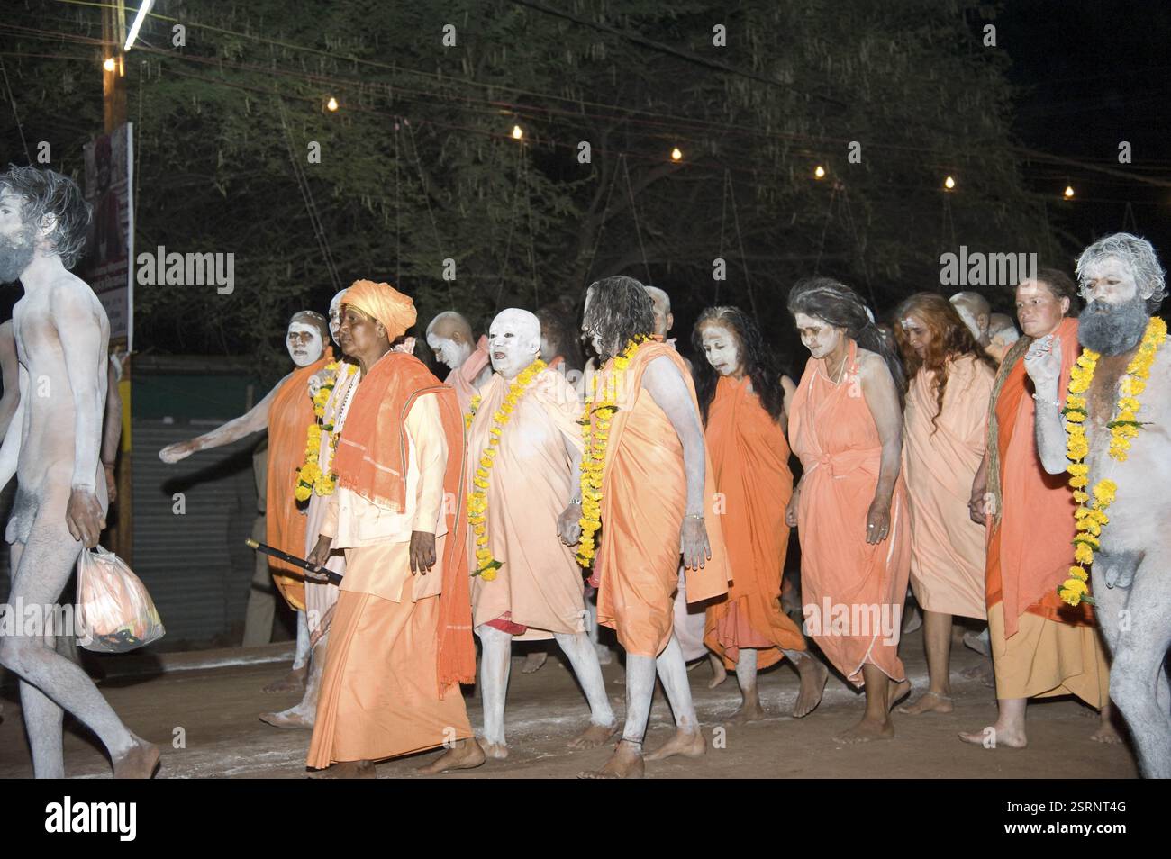 Naga sadhvis and sadhu going to take holy dip, kumbh mela, madhya ...