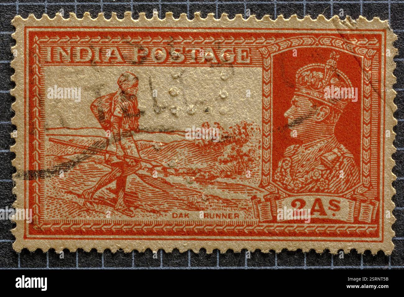 Transport dak runner 2as, postage stamps, india, asia Stock Photo - Alamy