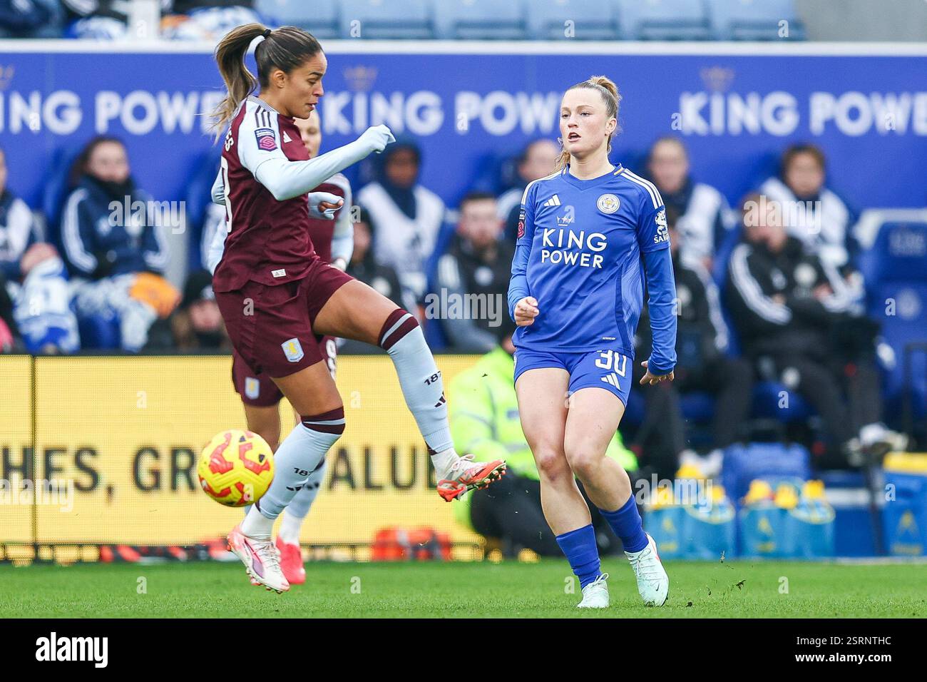 Leicester, UK. 16th Feb, 2025. #28, Gabi Nunes of Aston Villa & #30 ...