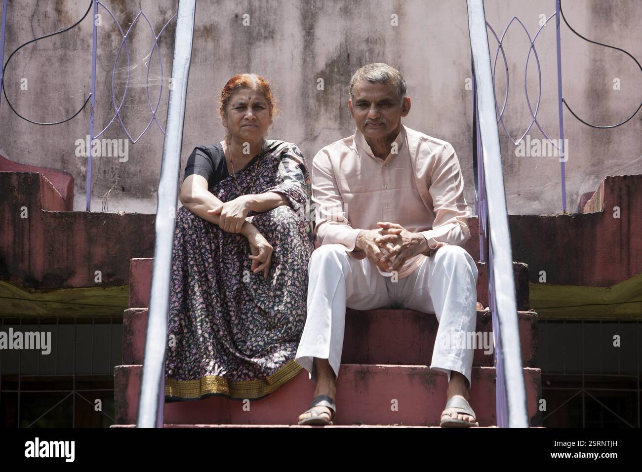 Dr prakash baba amte with mandakini amte, maharashtra, india, asia Stock Photo - Alamy