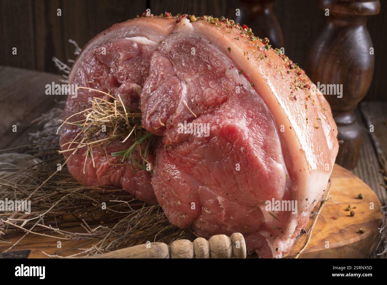 Raw rustic roast Stock Photo - Alamy