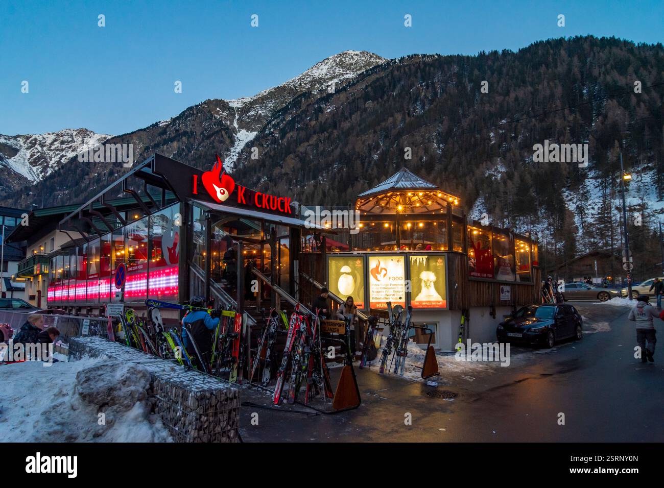 Sölden: apres ski bar Kuckuck in Ötztal Valley, Tirol, Tyrol, Austria ...